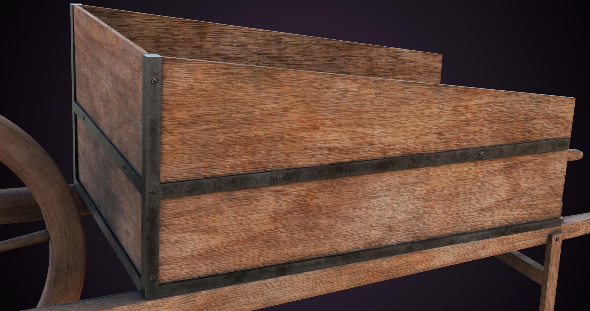 Wooden Cart 03 All PBR Unity UE Textures - 3D Model by Eight Vertex