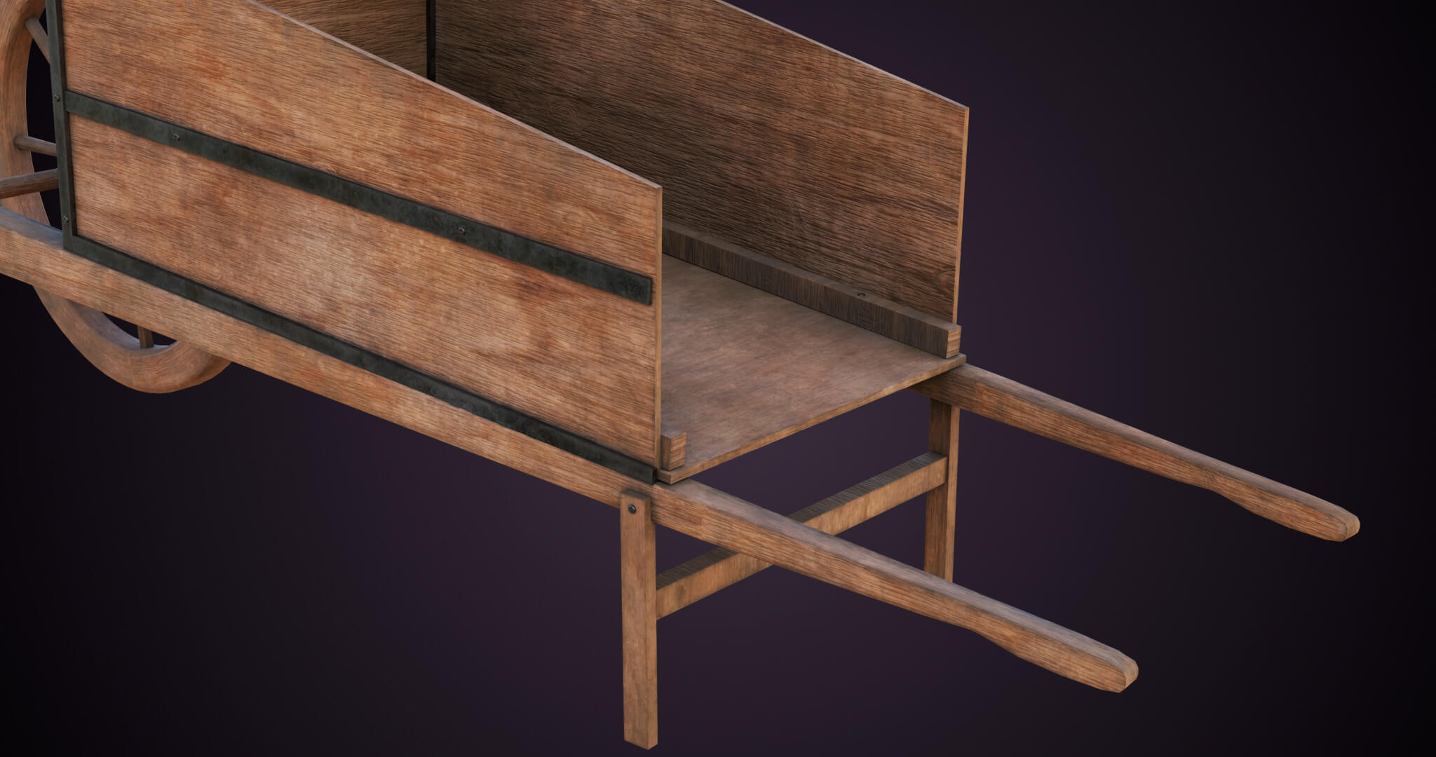 Wooden Cart 03 All PBR Unity UE Textures - 3D Model by Eight Vertex