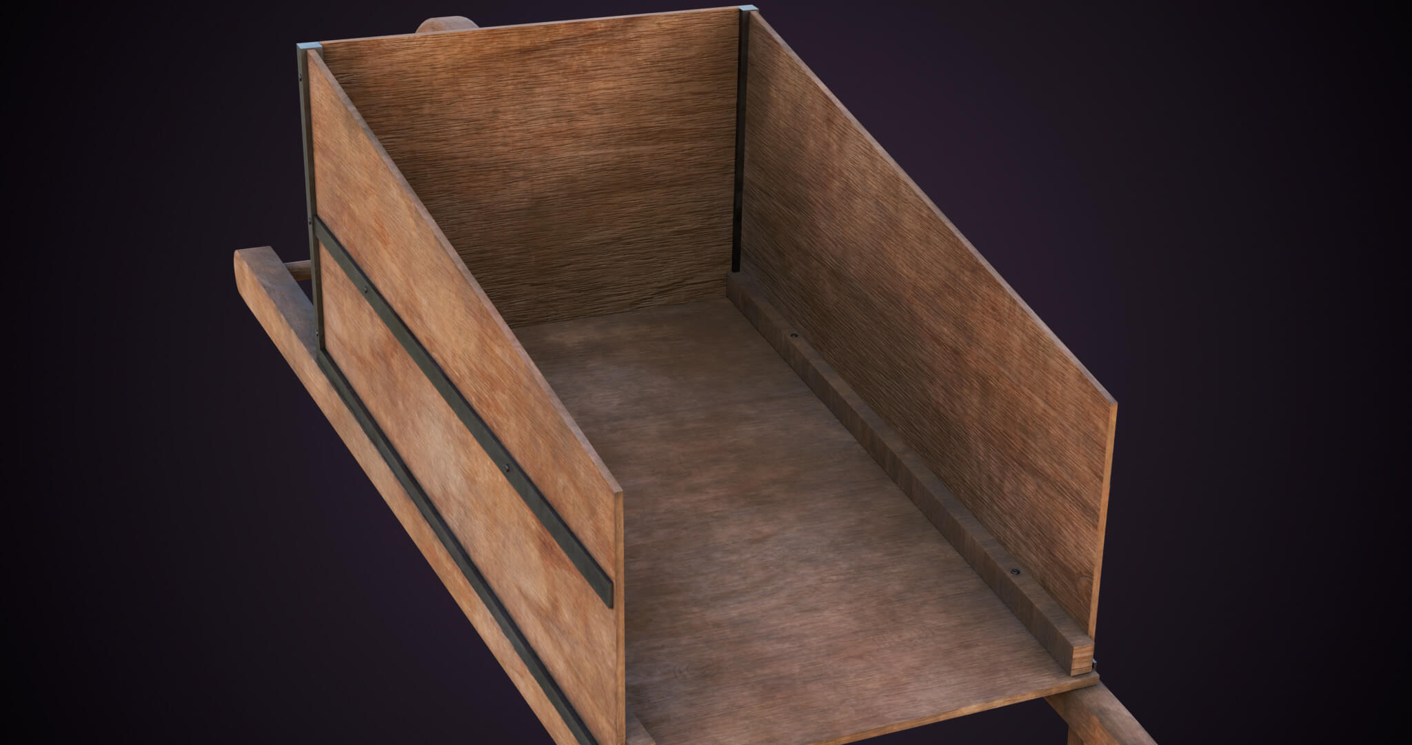 Wooden Cart 03 All PBR Unity UE Textures - 3D Model by Eight Vertex