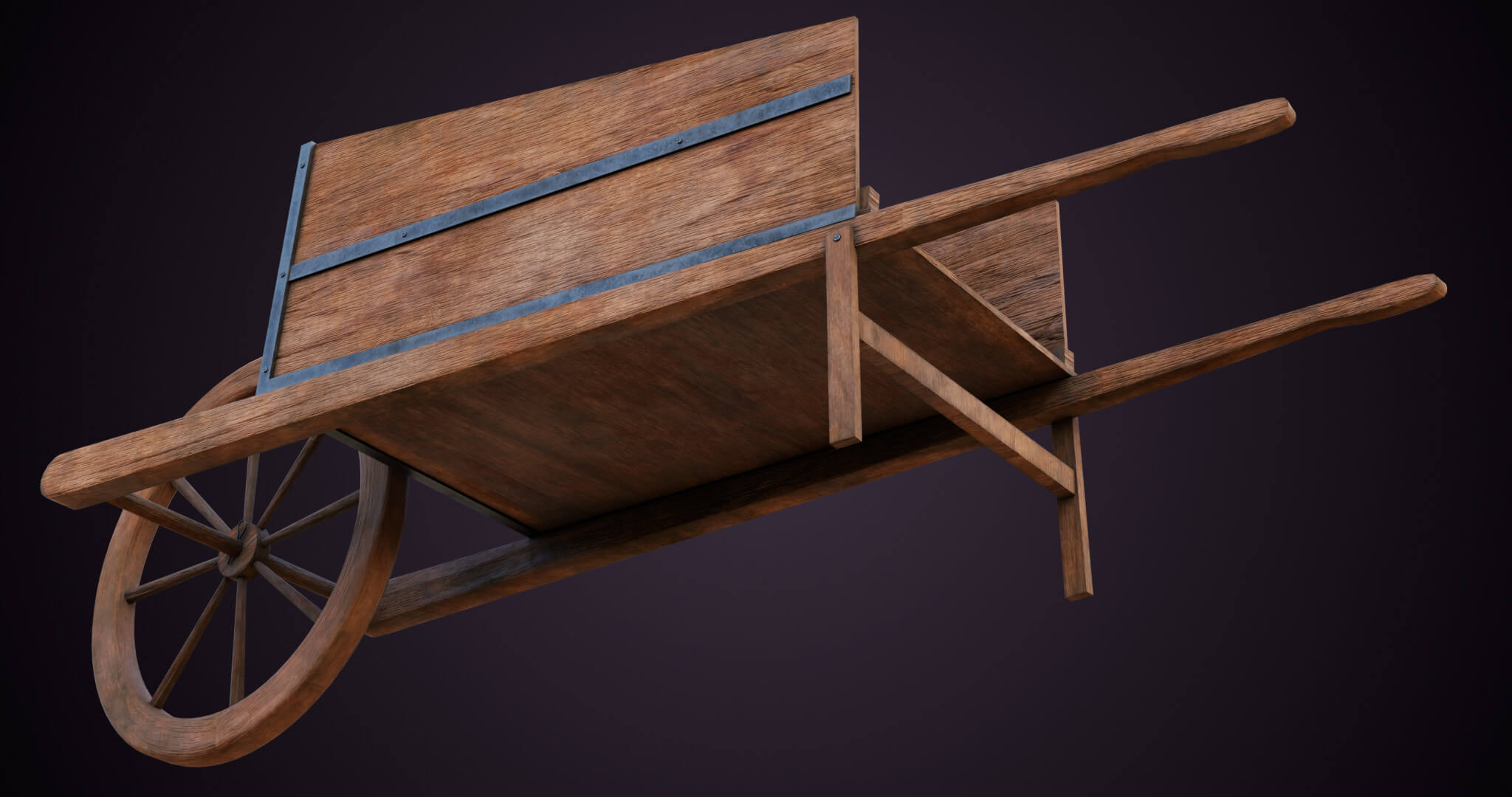Wooden Cart 03 All PBR Unity UE Textures - 3D Model by Eight Vertex