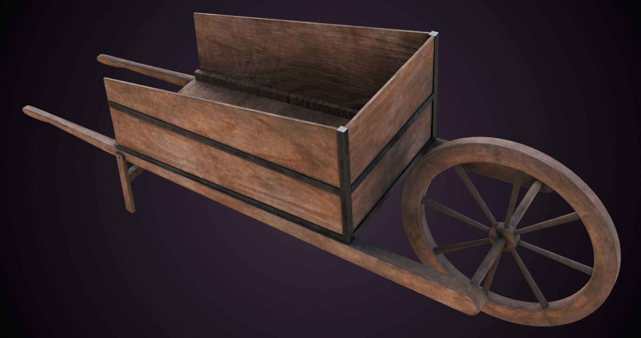 Wooden Cart 03 All PBR Unity UE Textures - 3D Model by Eight Vertex