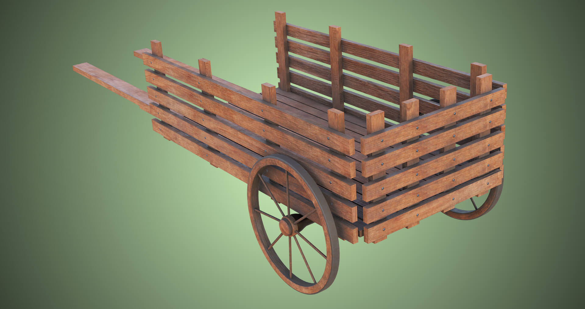Wooden Cart 04 All PBR Unity UE Textures Included - 3D Model by Eight ...