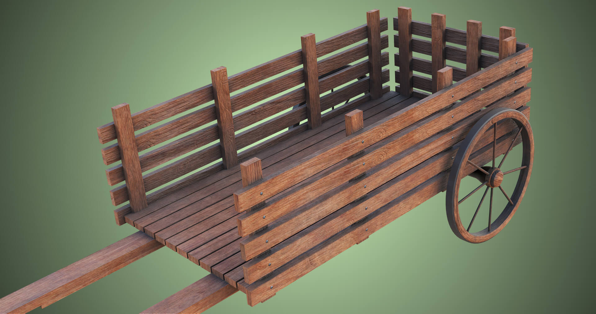 Wooden Cart 04 All PBR Unity UE Textures Included - 3D Model by Eight ...