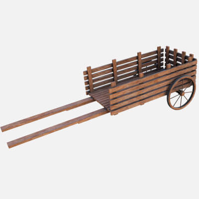 Wooden Cart 04 All PBR Unity UE Textures Included - 3D Model by Eight ...