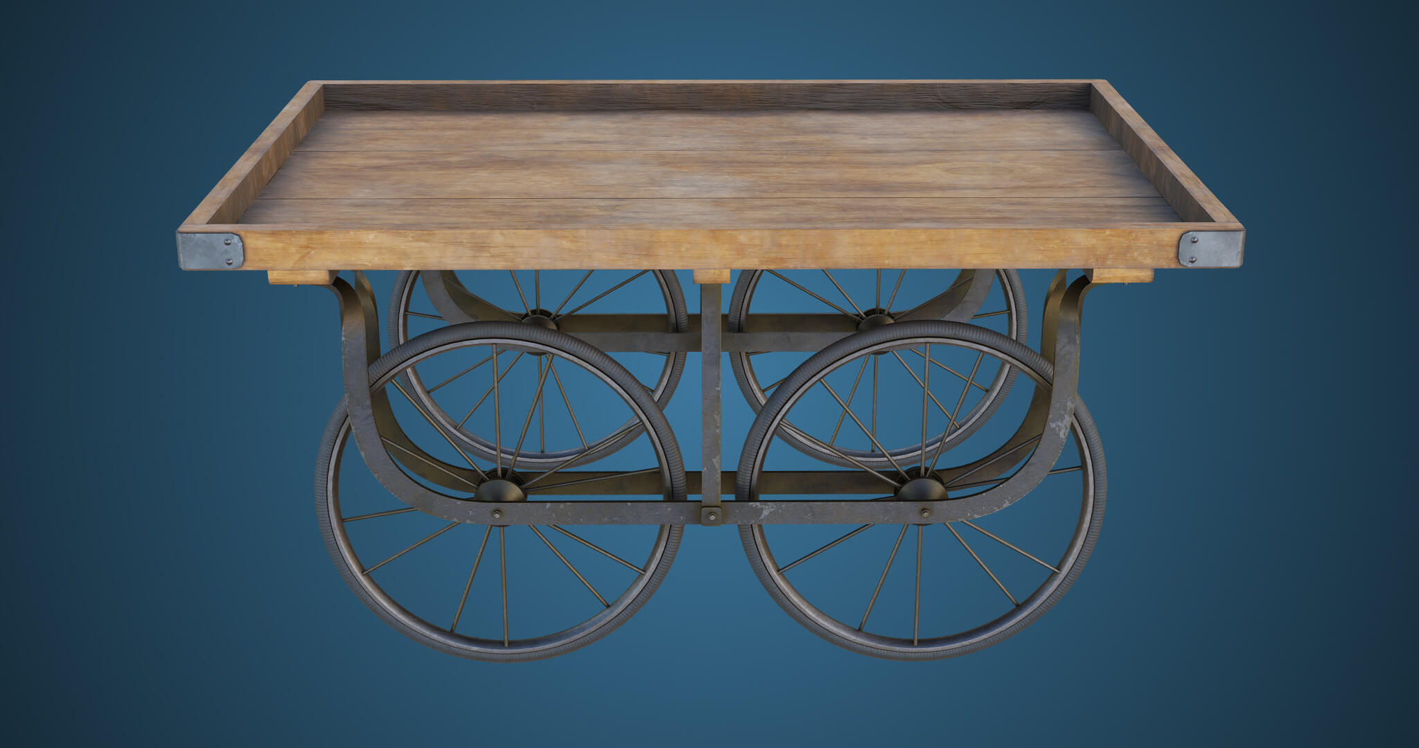 Wooden Cart 05 All PBR Unity UE Textures - 3D Model by Eight Vertex