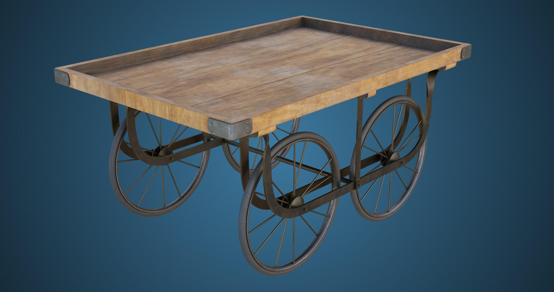 Wooden Cart 05 All PBR Unity UE Textures - 3D Model by Eight Vertex
