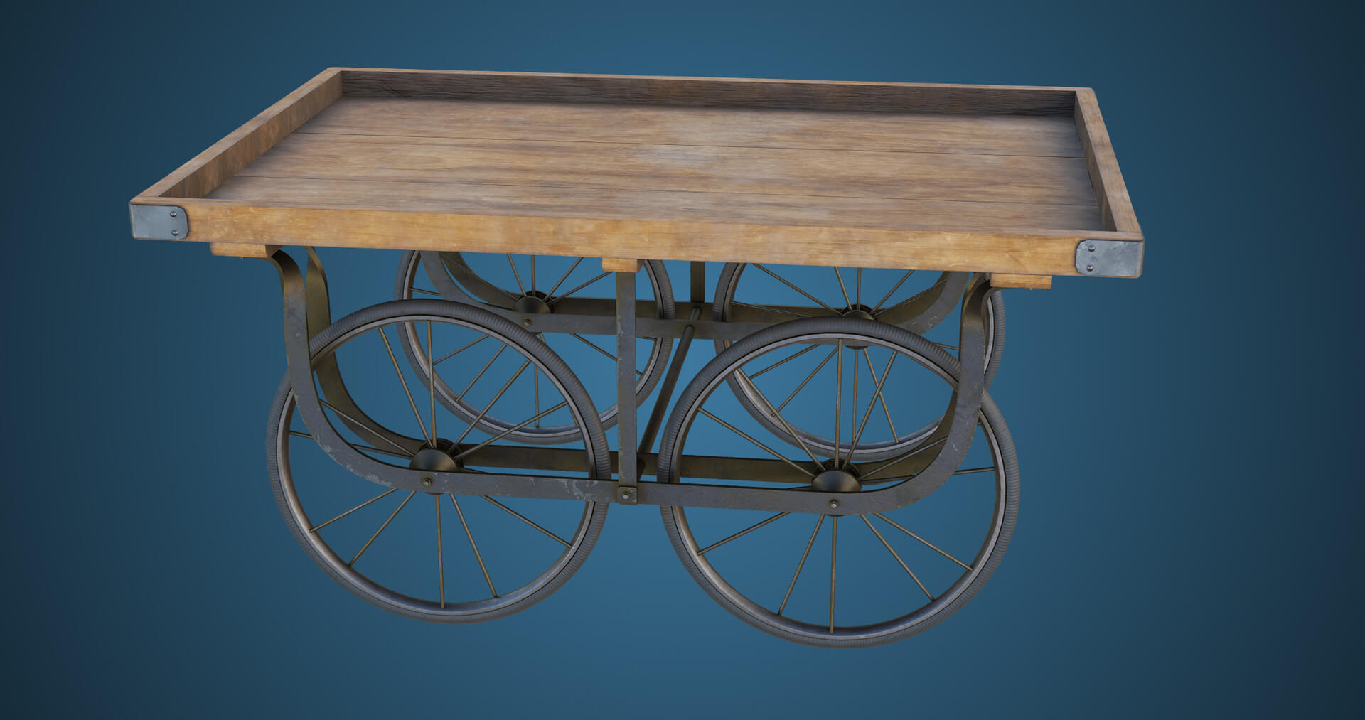 Wooden Cart 05 All PBR Unity UE Textures - 3D Model by Eight Vertex