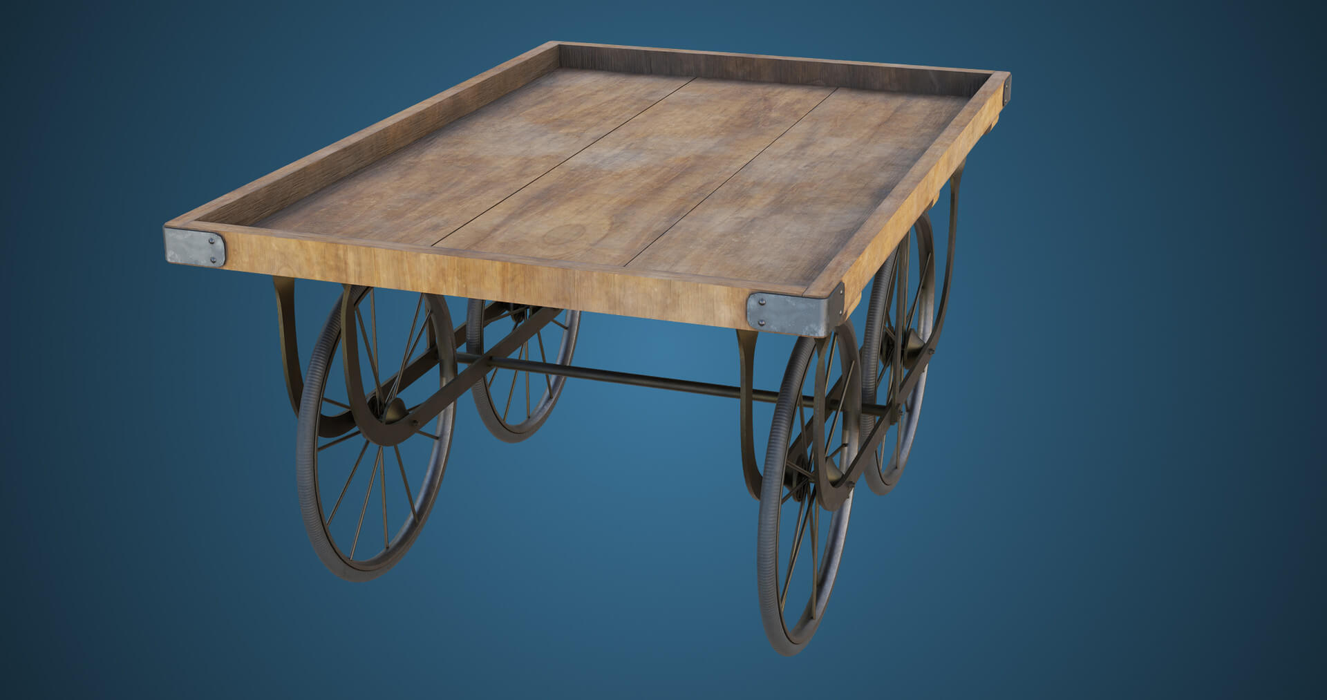 Wooden Cart 05 All PBR Unity UE Textures - 3D Model by Eight Vertex
