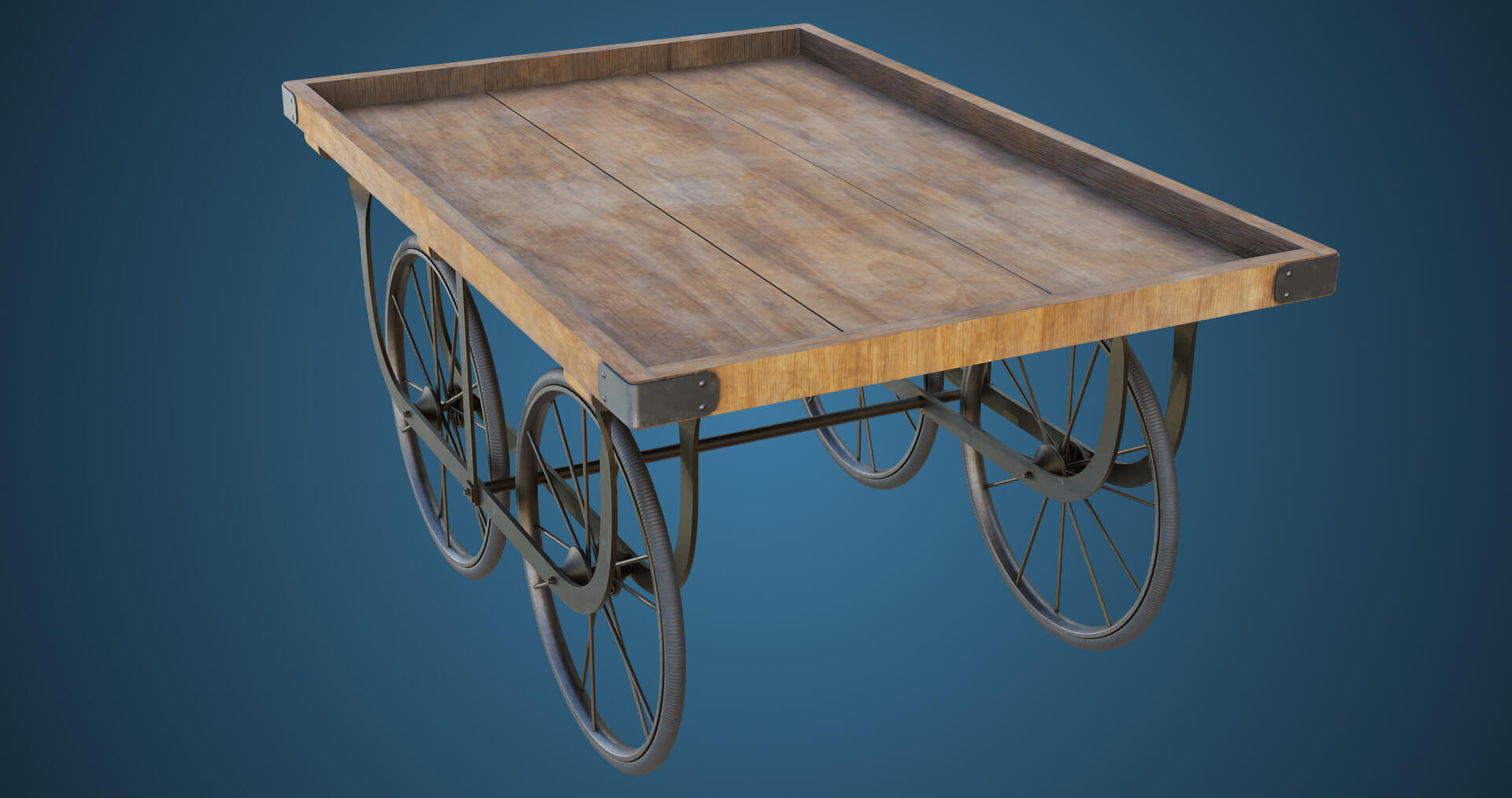 Wooden Cart 05 All PBR Unity UE Textures - 3D Model by Eight Vertex