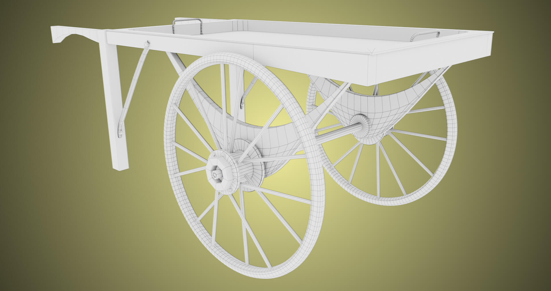 Wooden Cart 06 Green All PBR Unity UE Textures - 3D Model by Eight Vertex