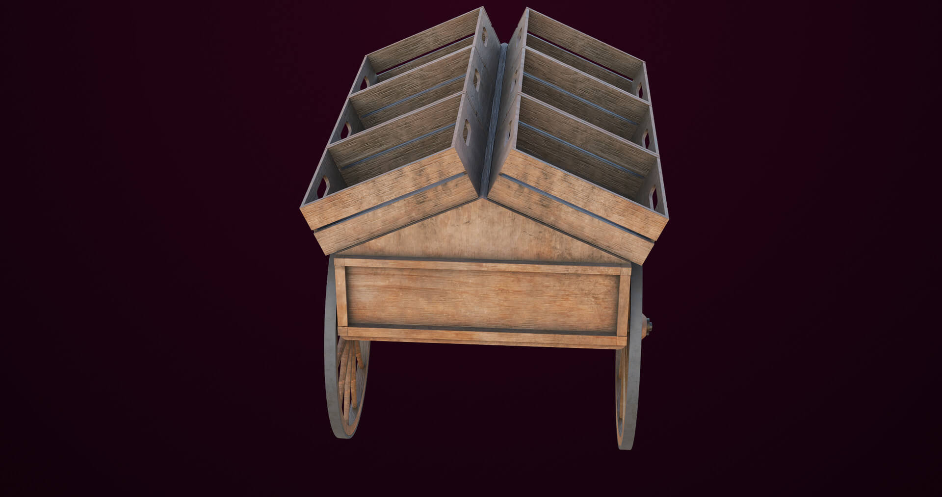 Wooden Cart 7 Dusty All PBR Unity UE Textures Included - 3D Model by ...