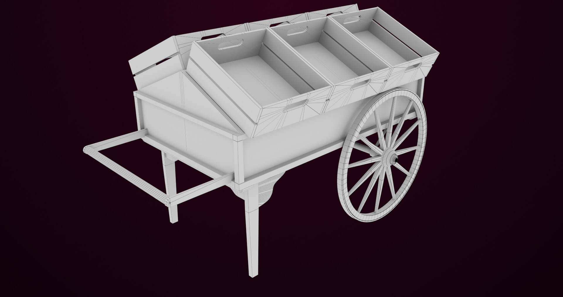 Wooden Cart 7 Dusty All PBR Unity UE Textures Included - 3D Model by ...