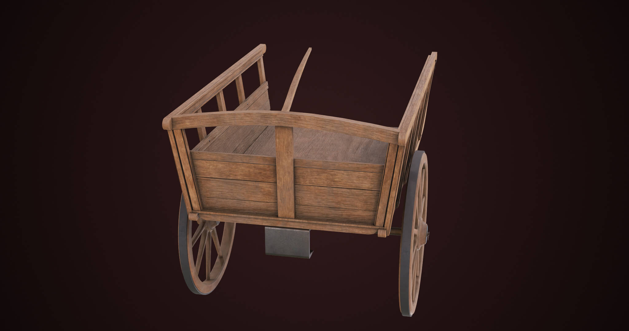 Wooden Cart11 All PBR Unity UE Textures Included - 3D Model by Eight Vertex