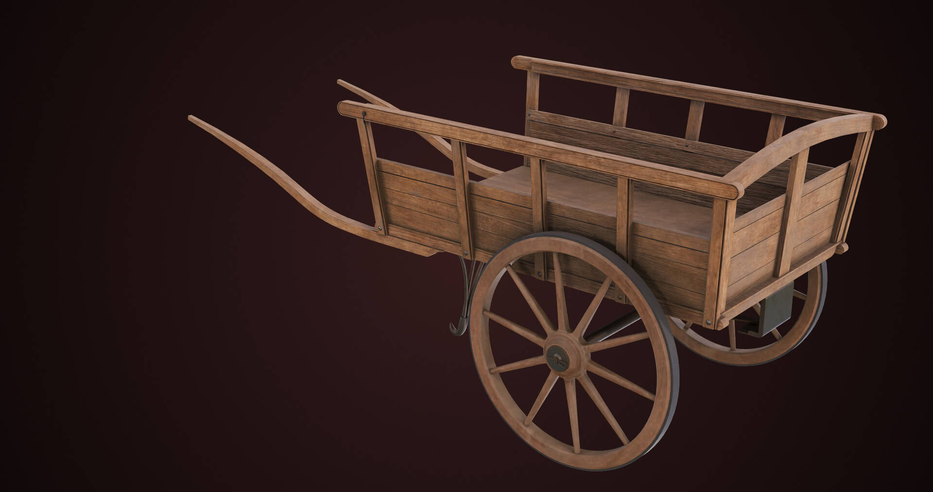 Wooden Cart11 All PBR Unity UE Textures Included - 3D Model by Eight Vertex