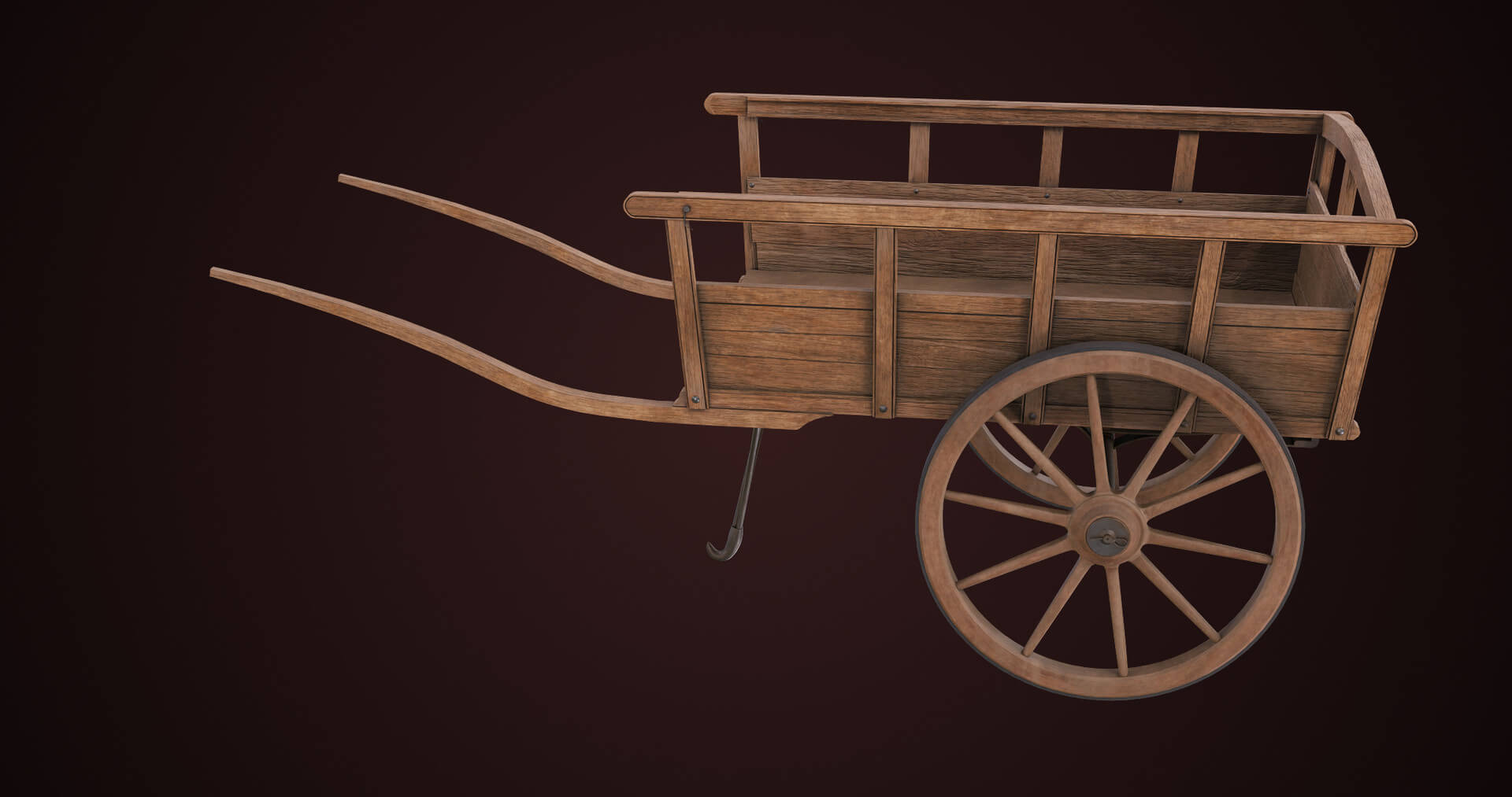 Wooden Cart11 All PBR Unity UE Textures Included - 3D Model by Eight Vertex