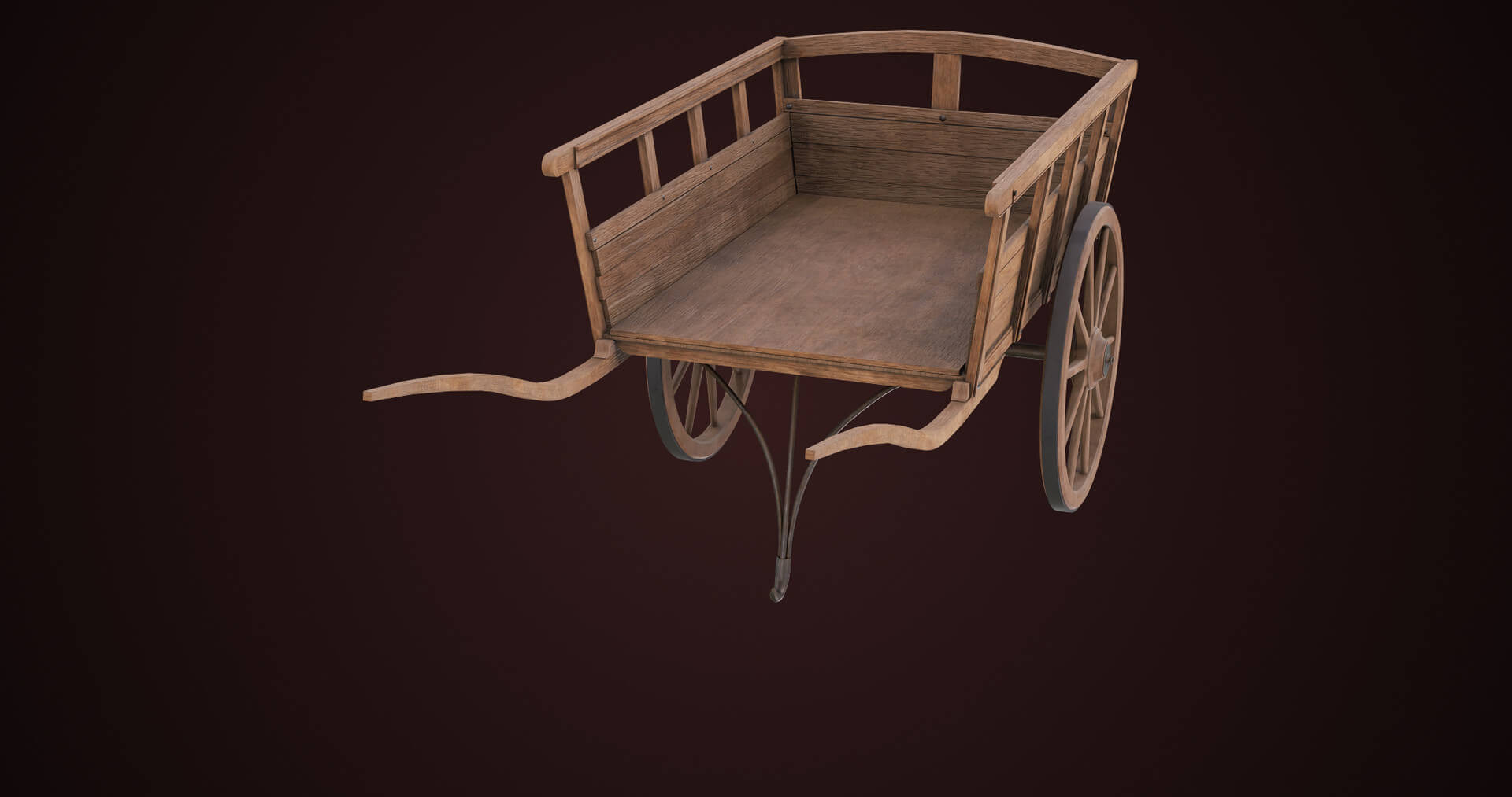 Wooden Cart11 All PBR Unity UE Textures Included - 3D Model by Eight Vertex
