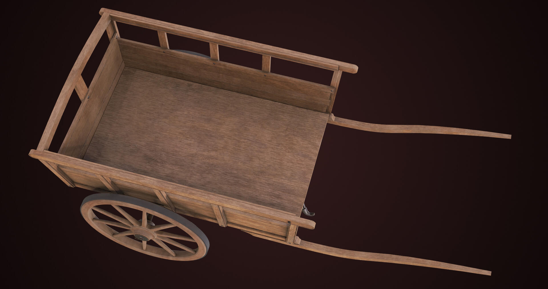 Wooden Cart11 All PBR Unity UE Textures Included - 3D Model by Eight Vertex