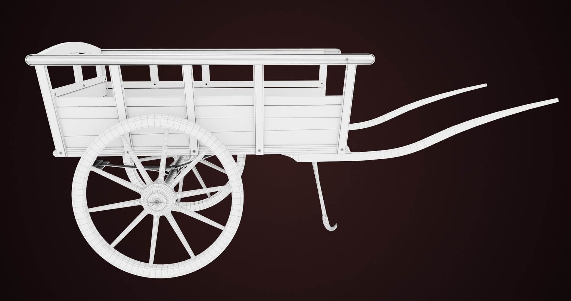 Wooden Cart11 All PBR Unity UE Textures Included - 3D Model by Eight Vertex