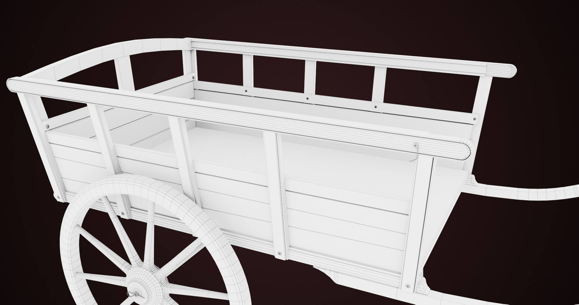 Wooden Cart11 All PBR Unity UE Textures Included - 3D Model by Eight Vertex