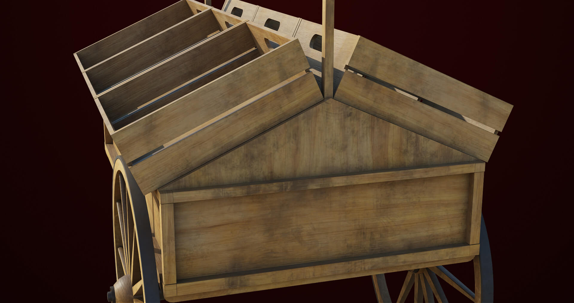 Wooden Wagon Cart 07 All PBR Unity UE Textures - 3D Model by Eight Vertex