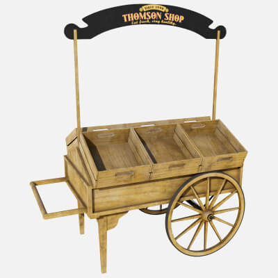 Wooden Wagon Cart 07 All PBR Unity UE Textures - 3D Model by Eight Vertex