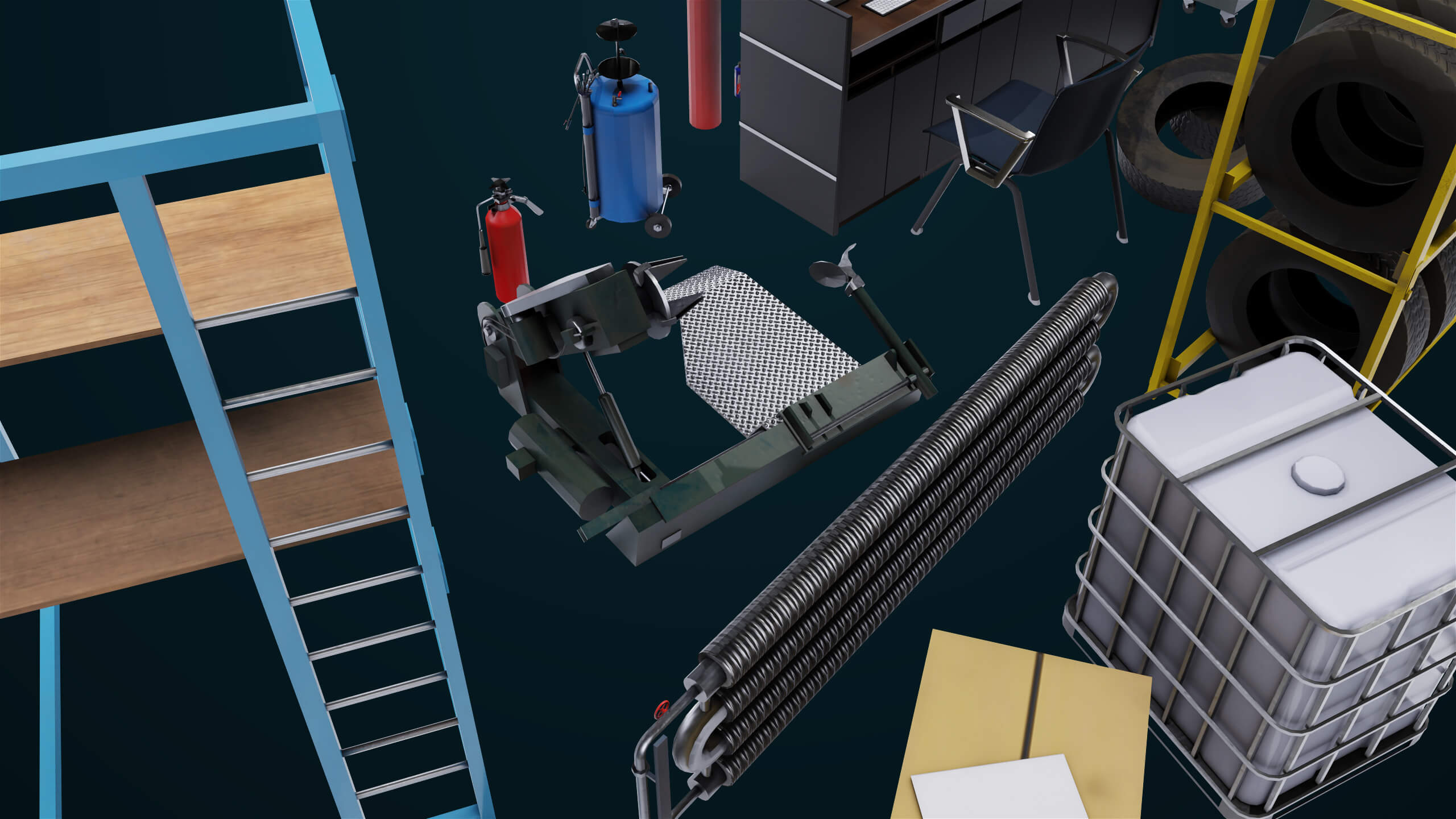 Workshop Tools Pack All PBR Unity UE Textures - 3D Model by Eight Vertex