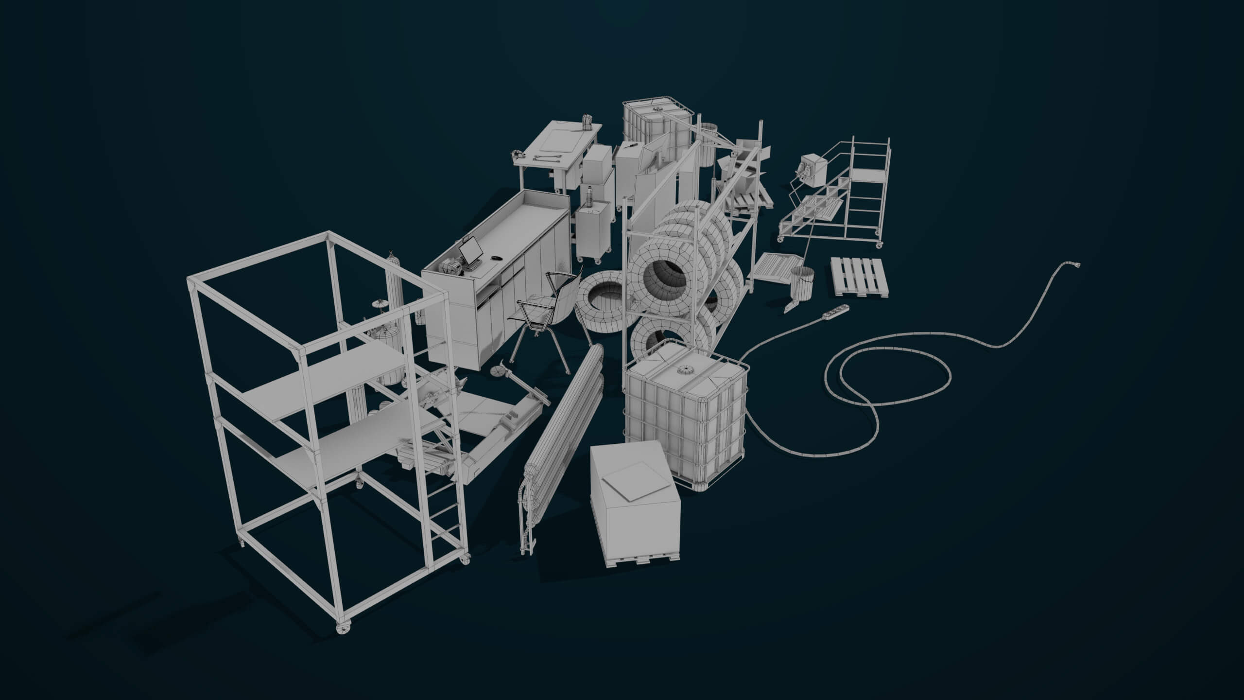 Workshop Tools Pack All PBR Unity UE Textures - 3D Model by Eight Vertex