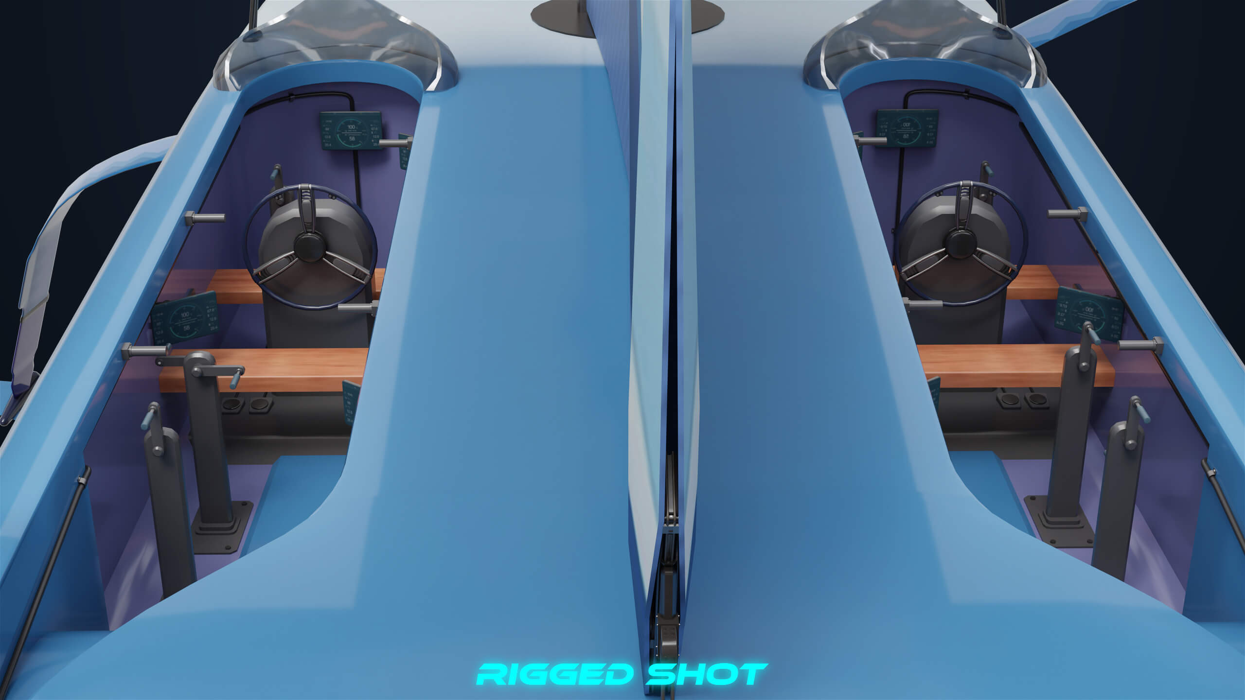 Yacht Hydrofoil Sailing Boat Blue All PBR Unity UE Textures - 3D Model ...