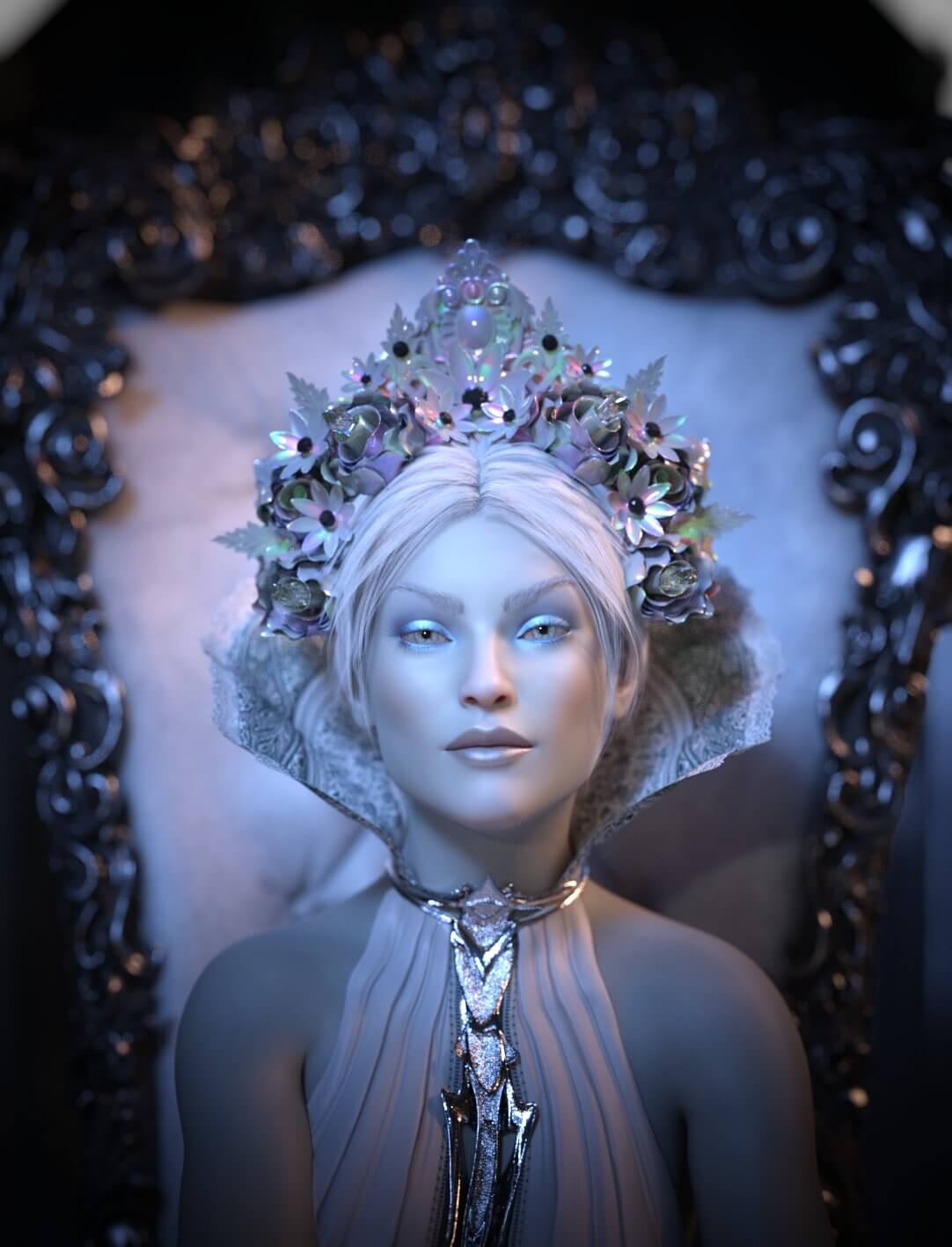 White Queen 3D Render, Digital Art by EJDM