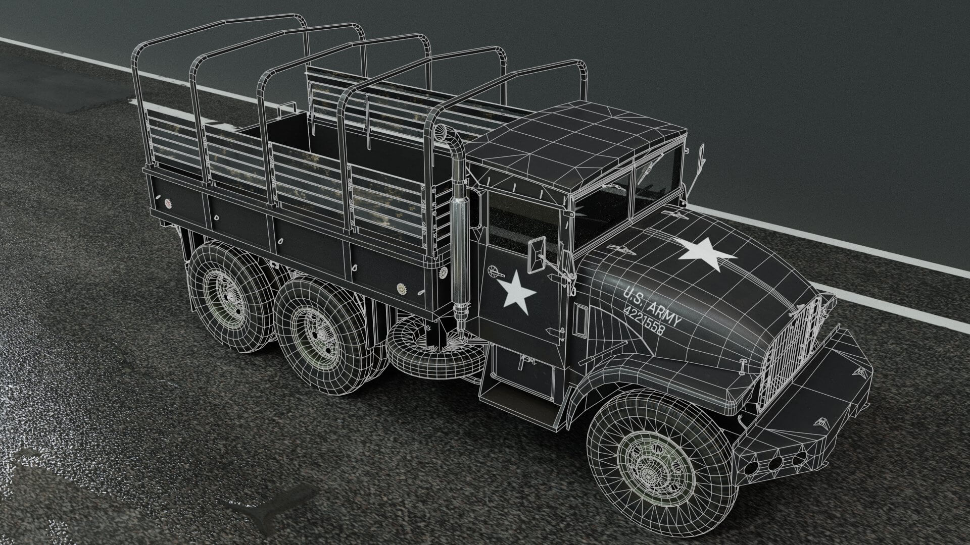 Truck GMC M135 - 3D Model by Ekar