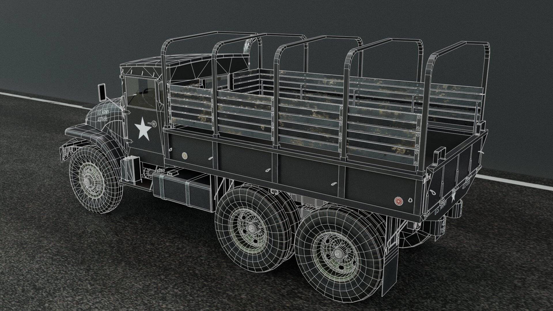 Truck GMC M135 - 3D Model by Ekar