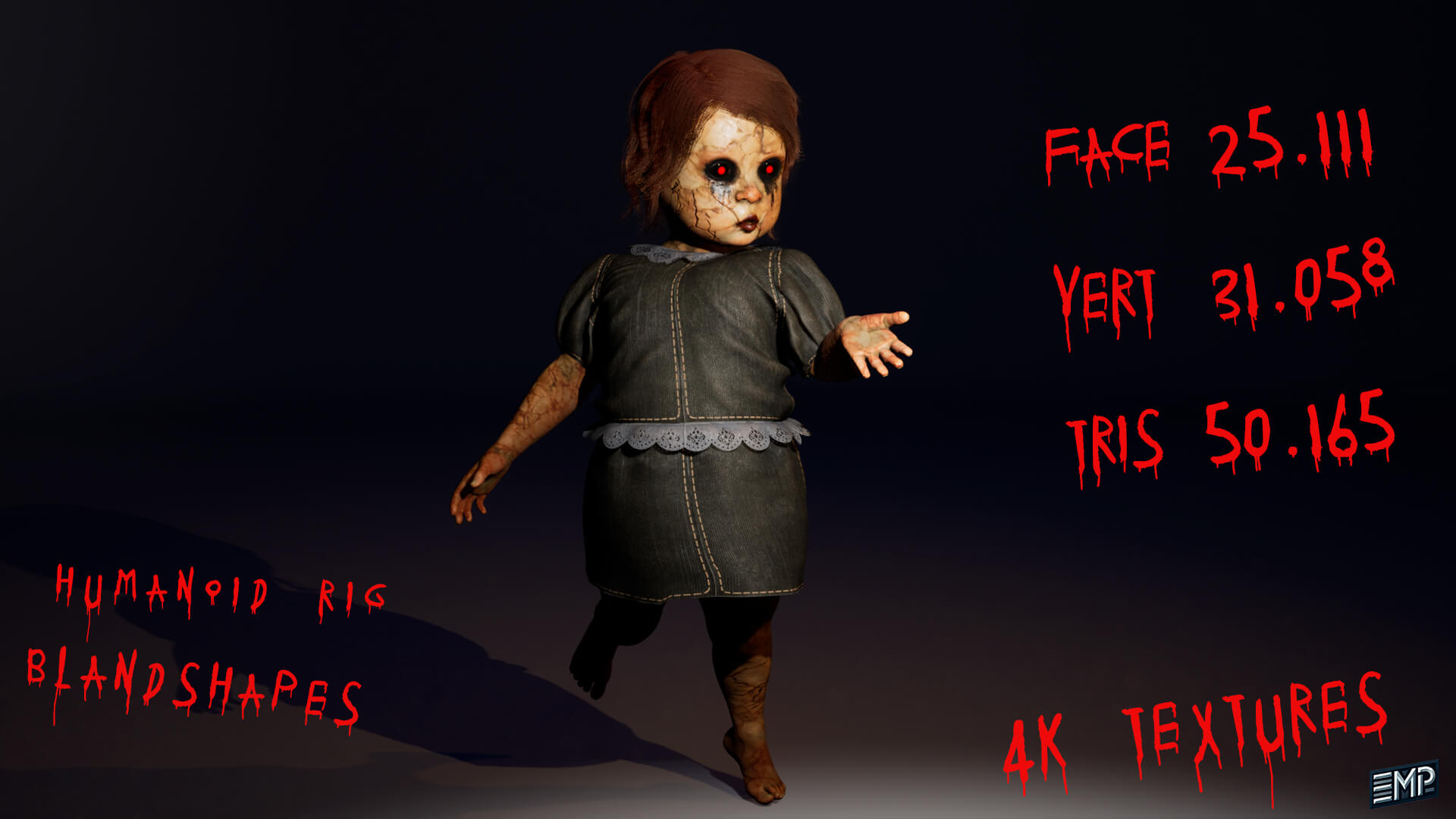 The Scary toy game character for Horror games - 3D Model by EksisMP