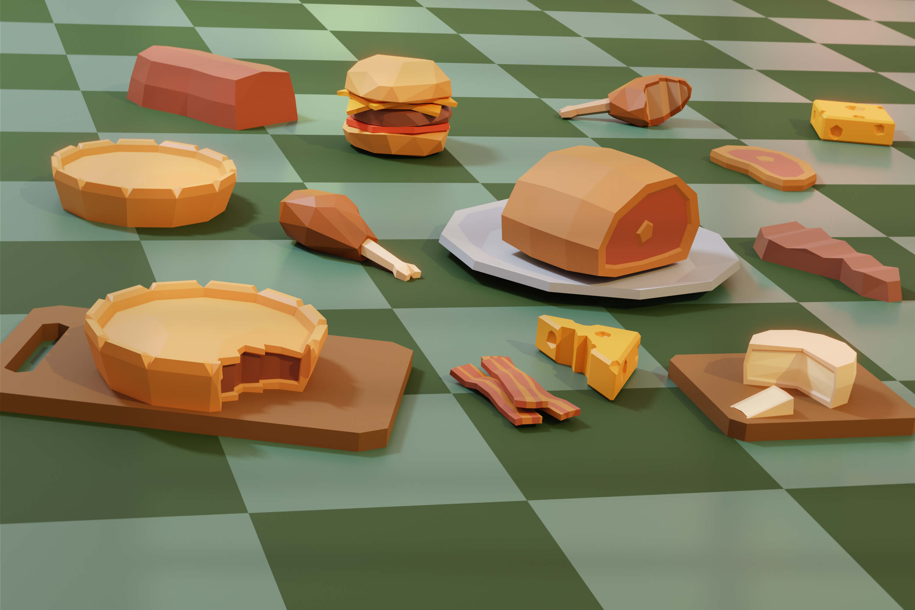 Food Low Poly Pack - 3D Model by eldamarstudio