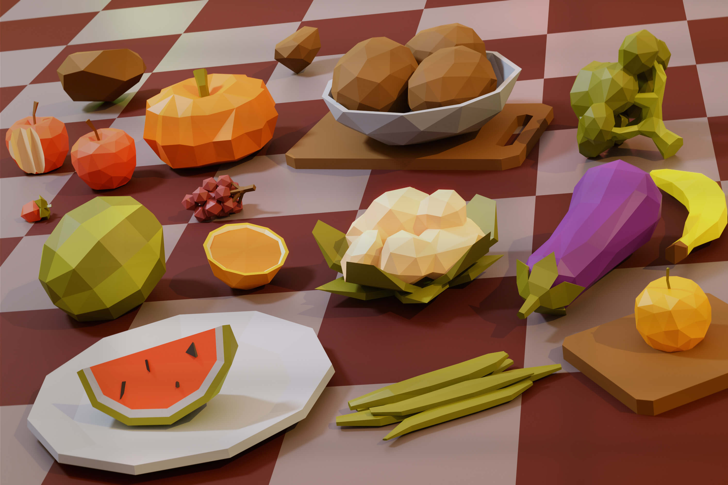 Food Low Poly Pack - 3D Model by eldamarstudio