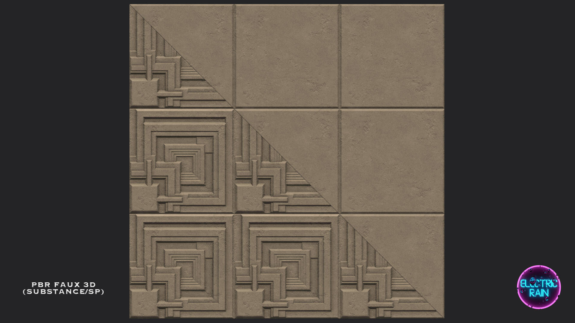 Replicant Tile - Blade Runner / Ennis House / Lloyd Wright 3D Material ...