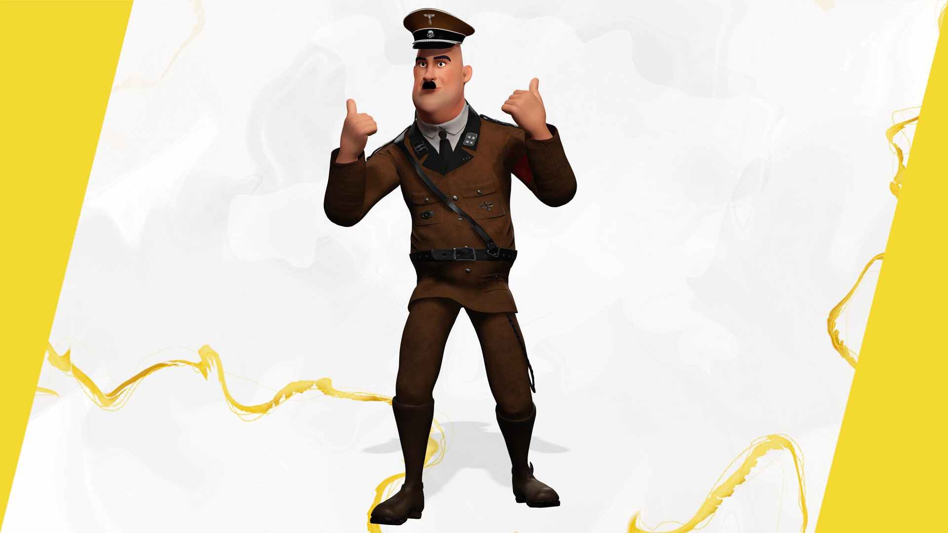 Adolf Hitler Cartoon Character - 3D Model by Elegant Mesh 3D