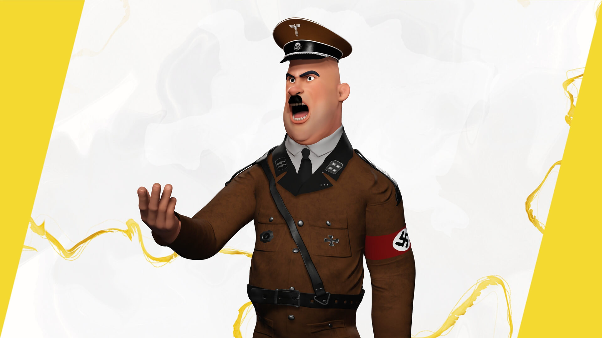 Adolf Hitler Cartoon Character - 3D Model by Elegant Mesh 3D