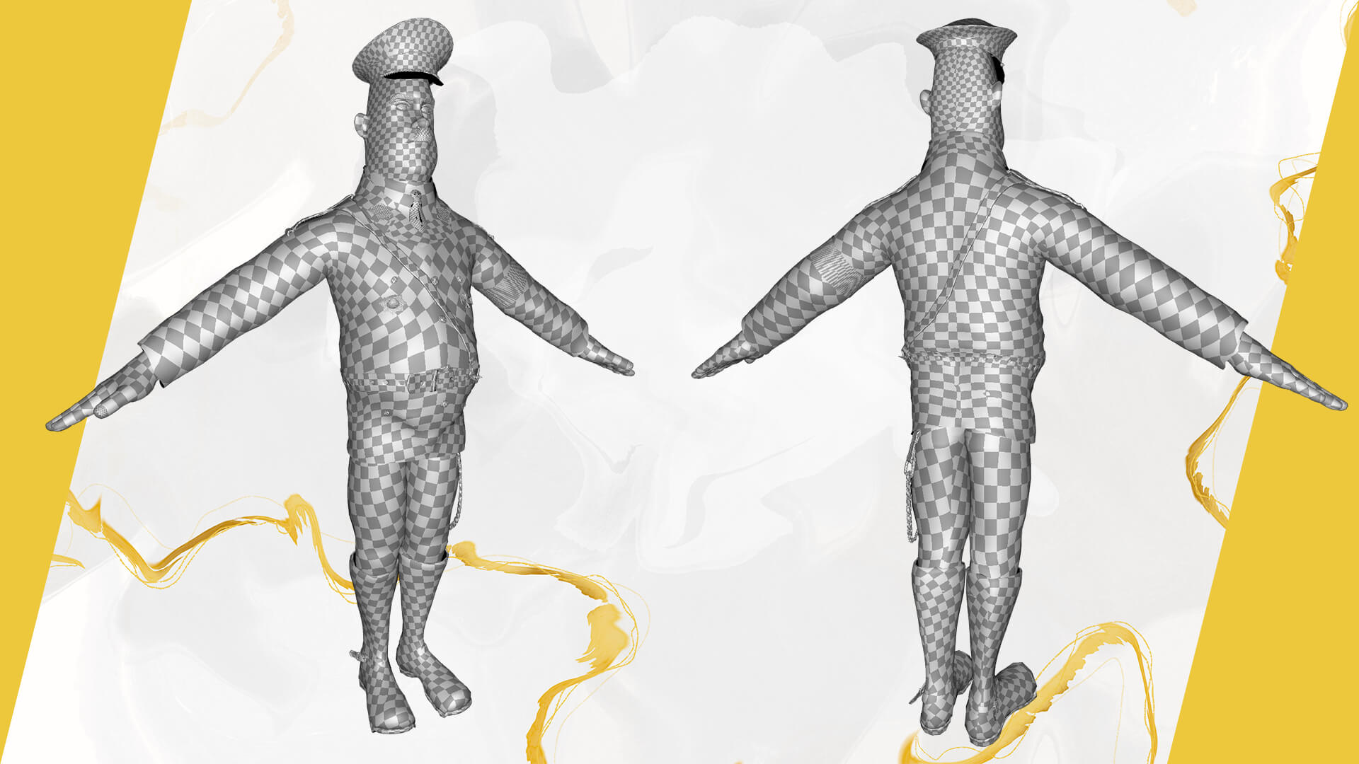 Adolf Hitler Cartoon Character - 3D Model by Elegant Mesh 3D