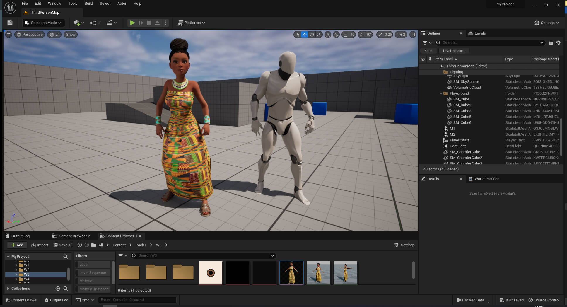 African Elegance Afro Cute Woman - 3D Model by Elegant Mesh 3D