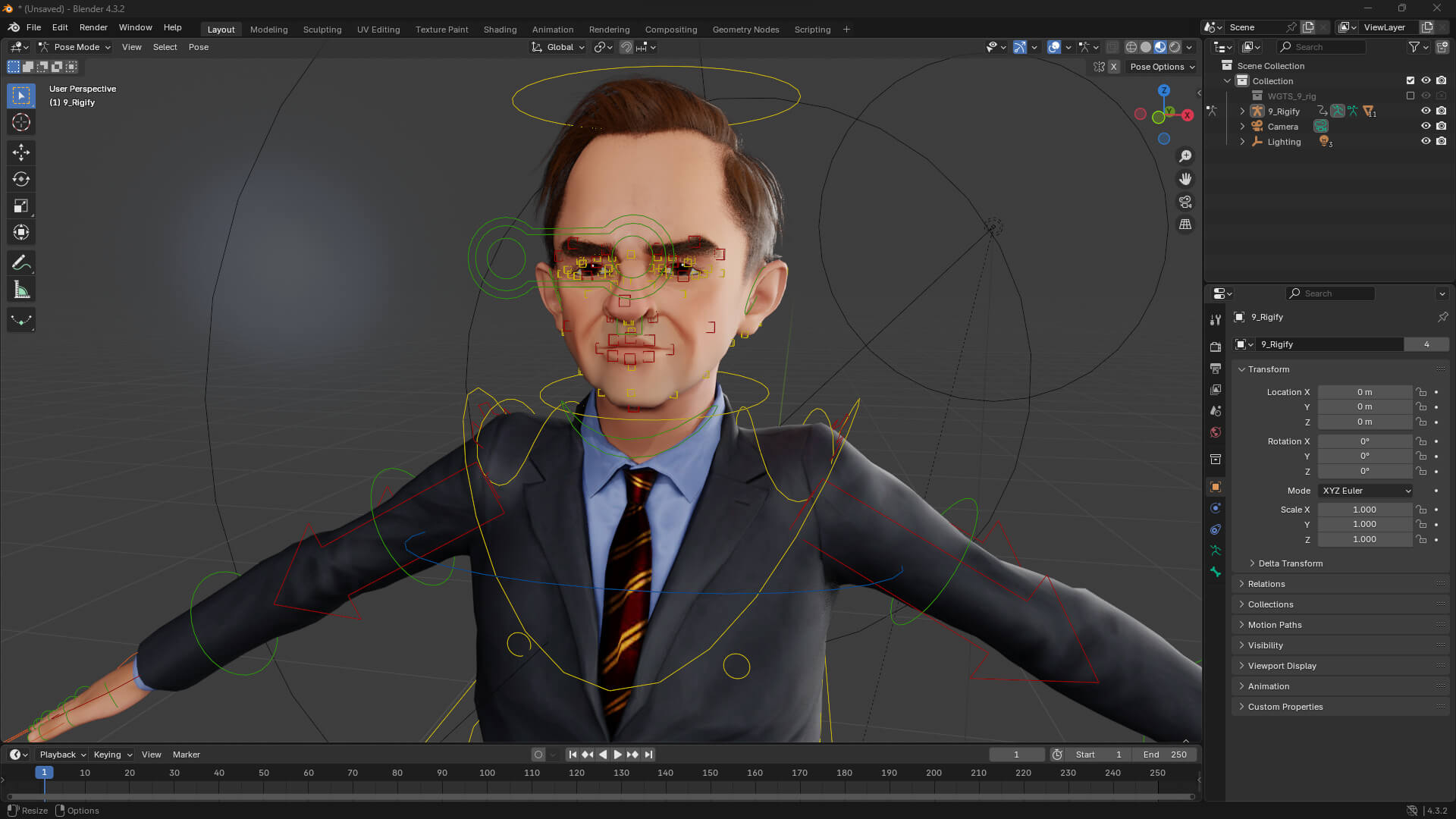 Angry Boss with Suit and Tie Stylized Cartoon 3D Businessman by Elegant Mesh 3D