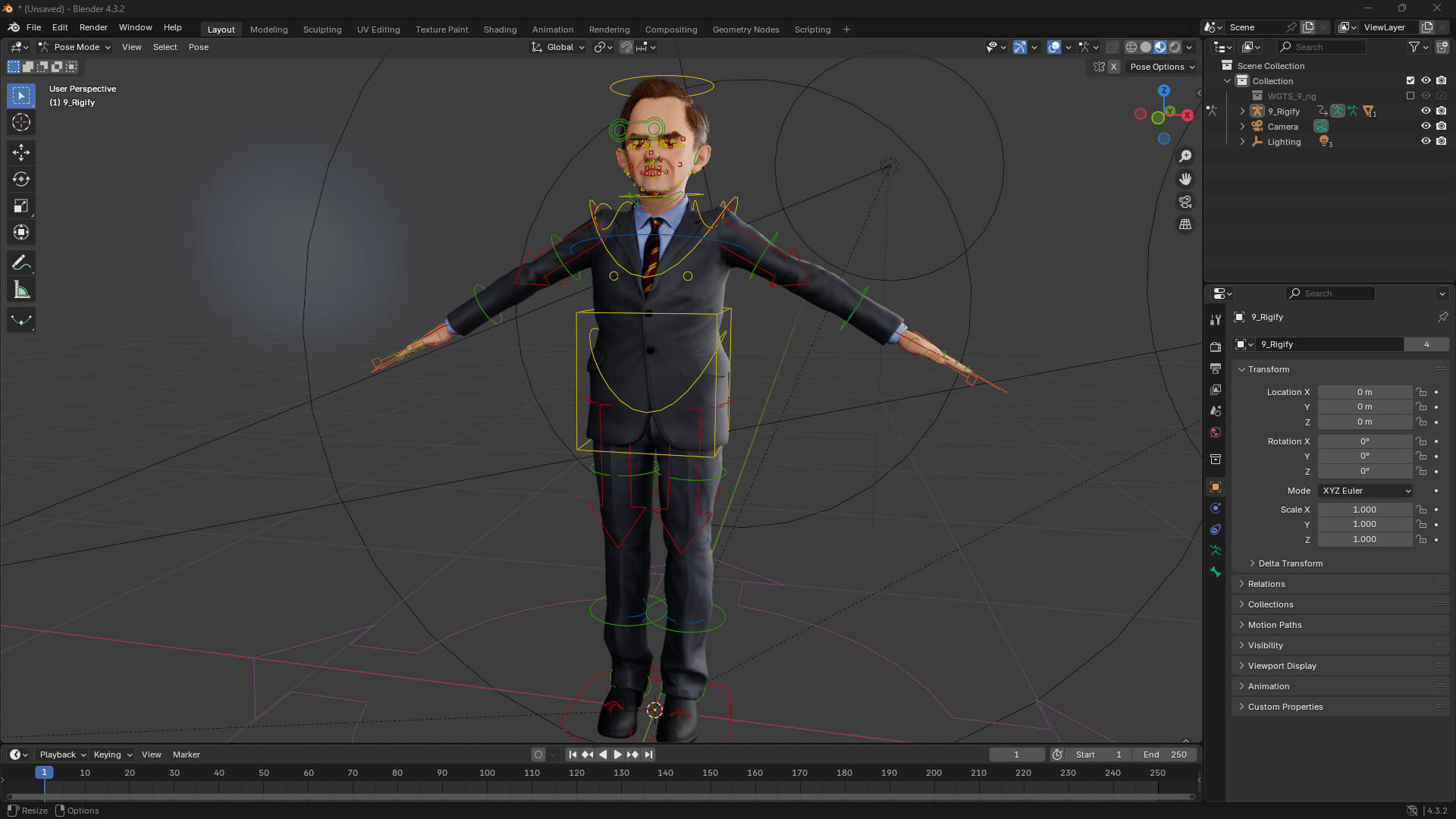 Angry Boss with Suit and Tie Stylized Cartoon 3D Businessman by Elegant Mesh 3D