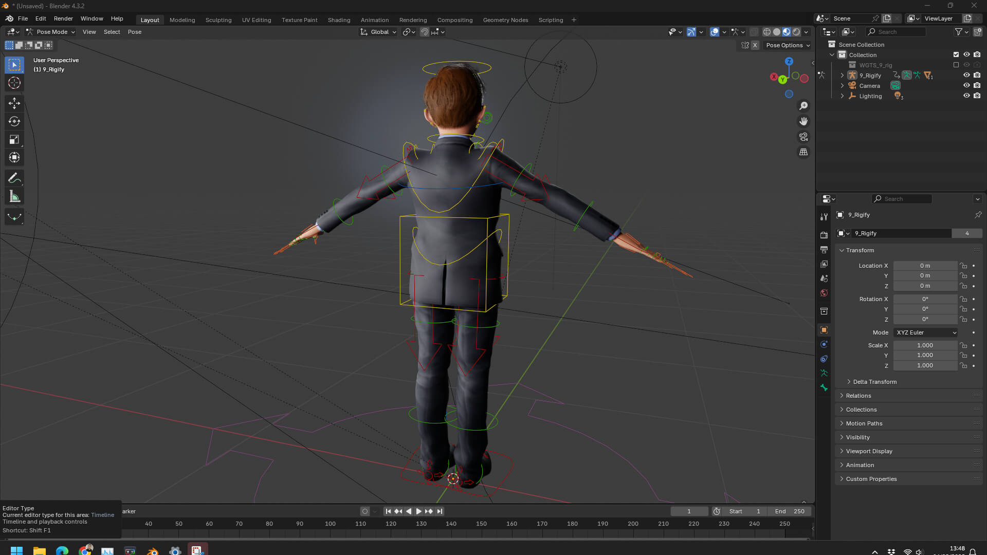 Angry Boss with Suit and Tie Stylized Cartoon 3D Businessman by Elegant Mesh 3D