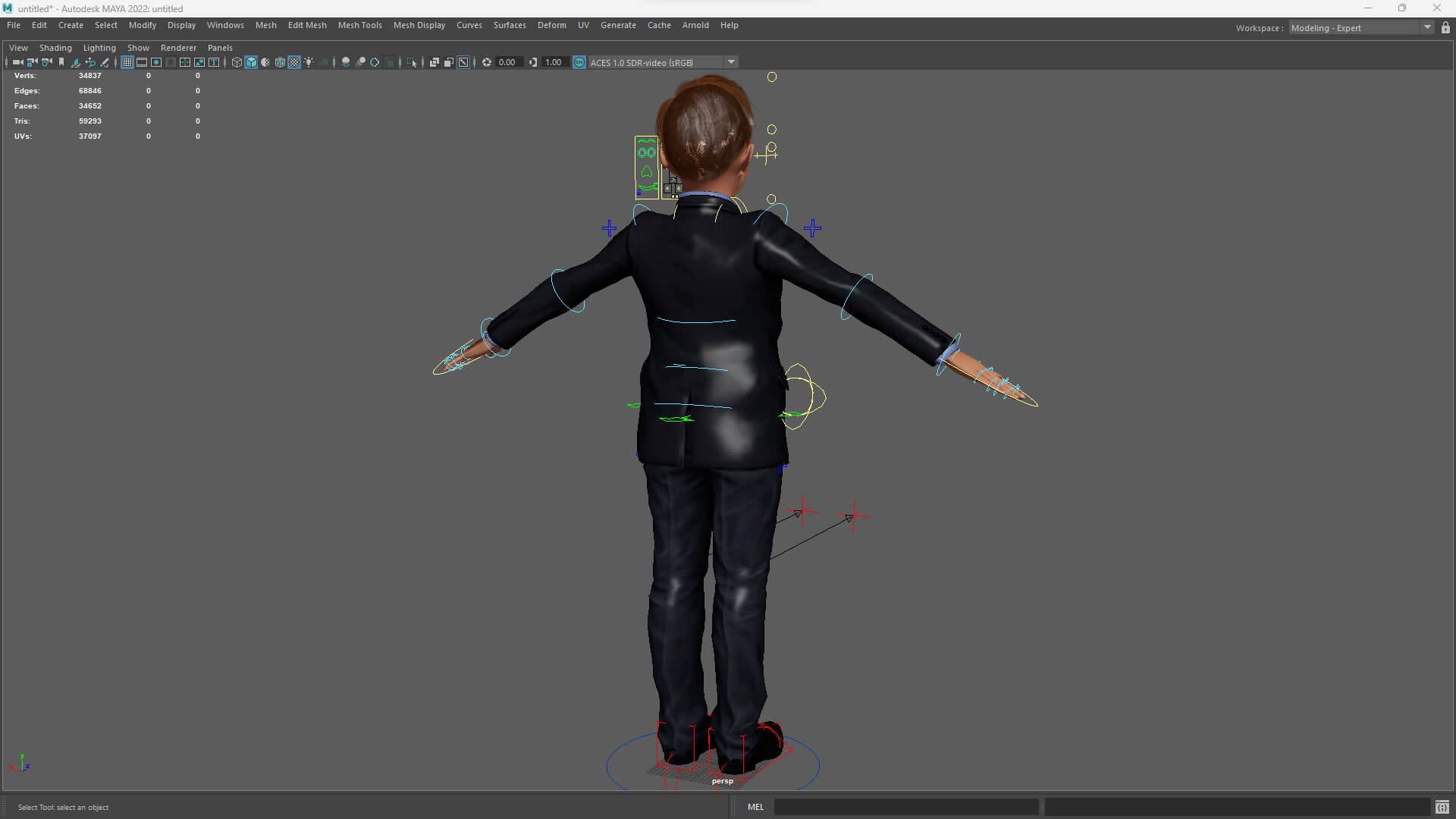 Angry Boss with Suit and Tie Stylized Cartoon 3D Businessman by Elegant Mesh 3D