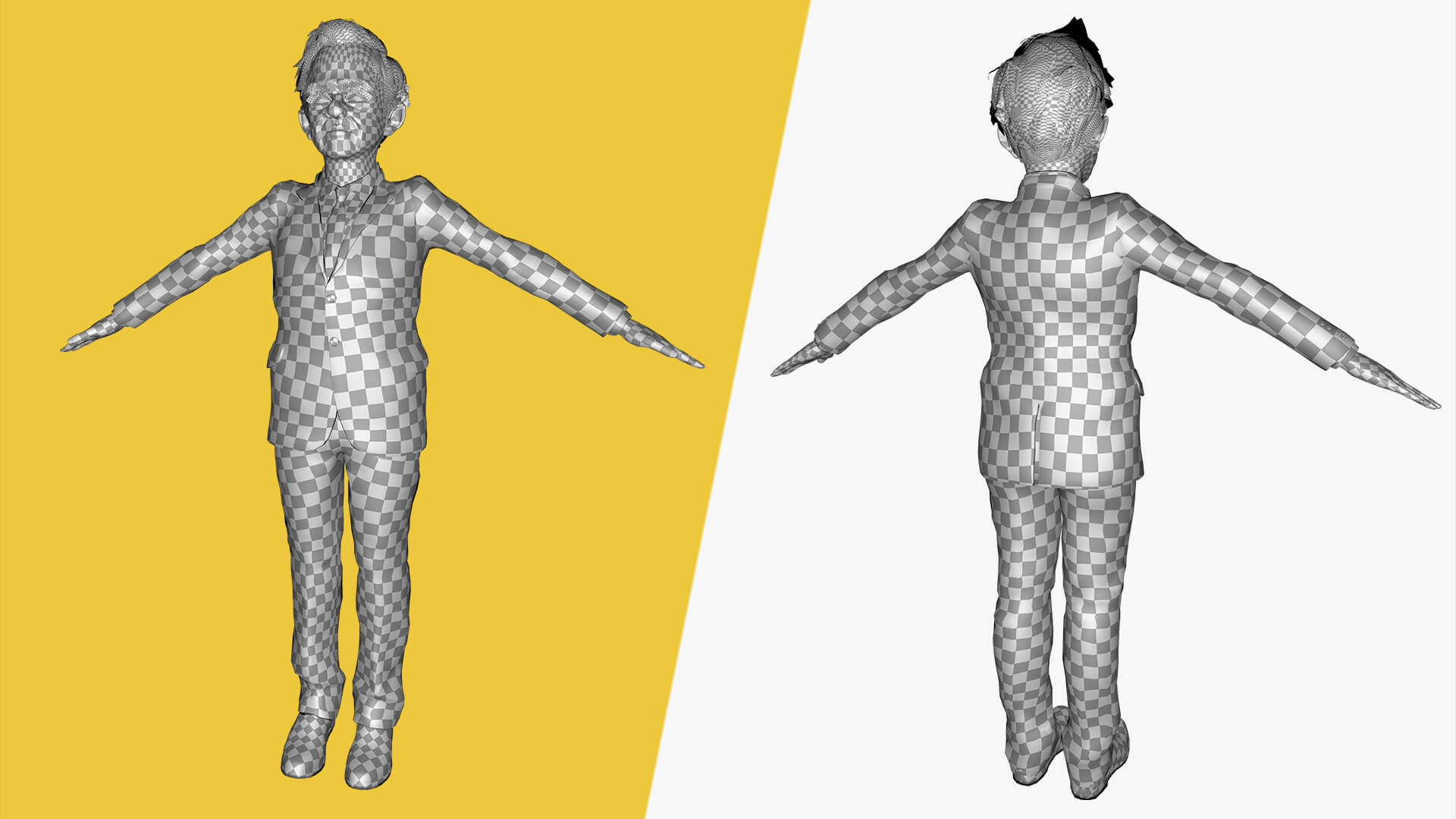 Angry Boss with Suit and Tie Stylized Cartoon 3D Businessman by Elegant Mesh 3D