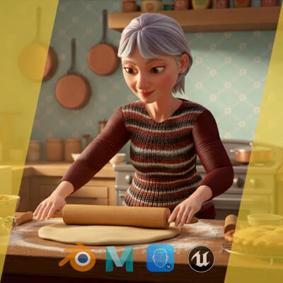 Animated Mother Character in Winter Casual Outfit - 3D Model by Elegant ...