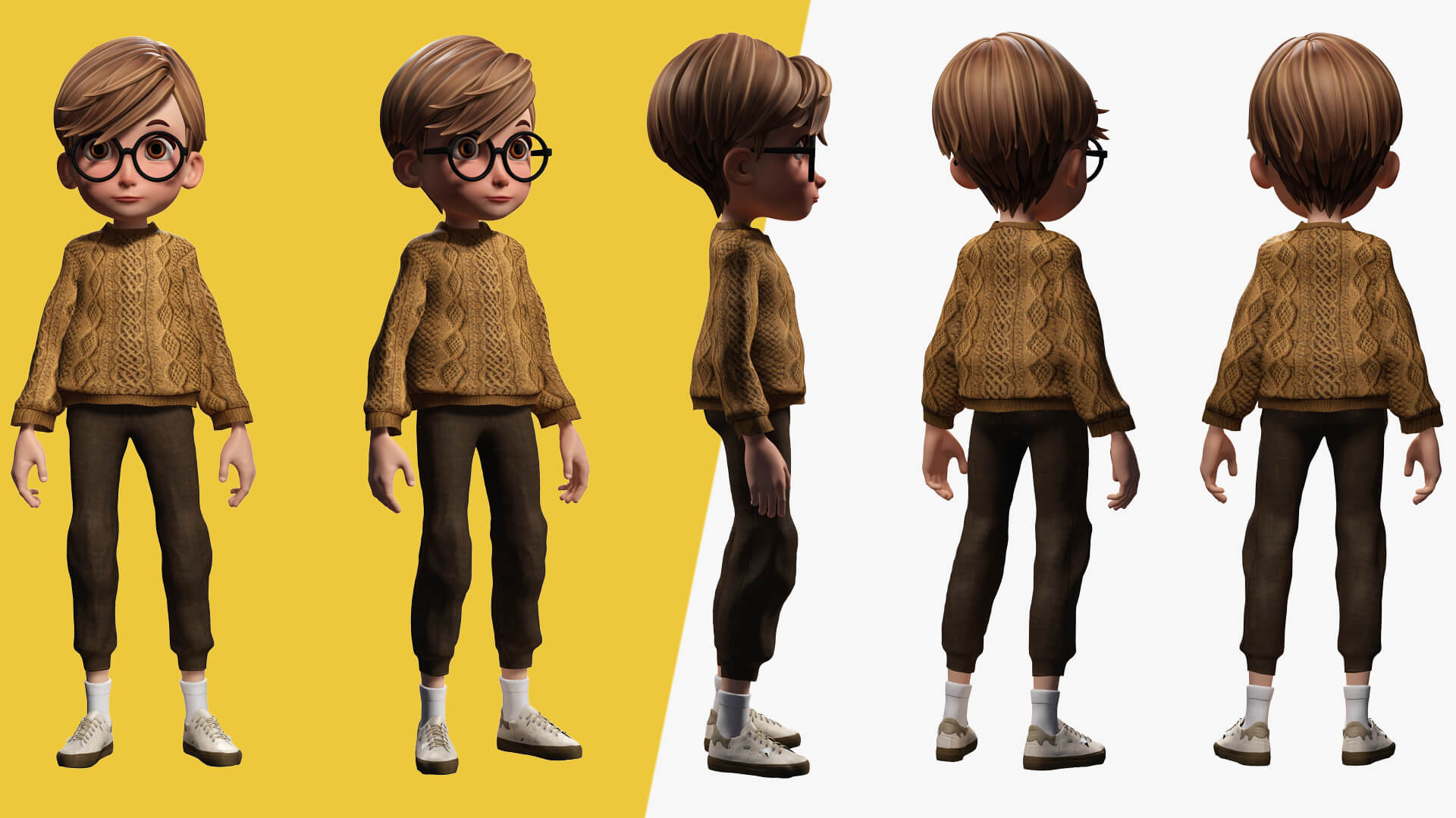 Cartoon Man Character - 3D Model by Elegant Mesh 3D