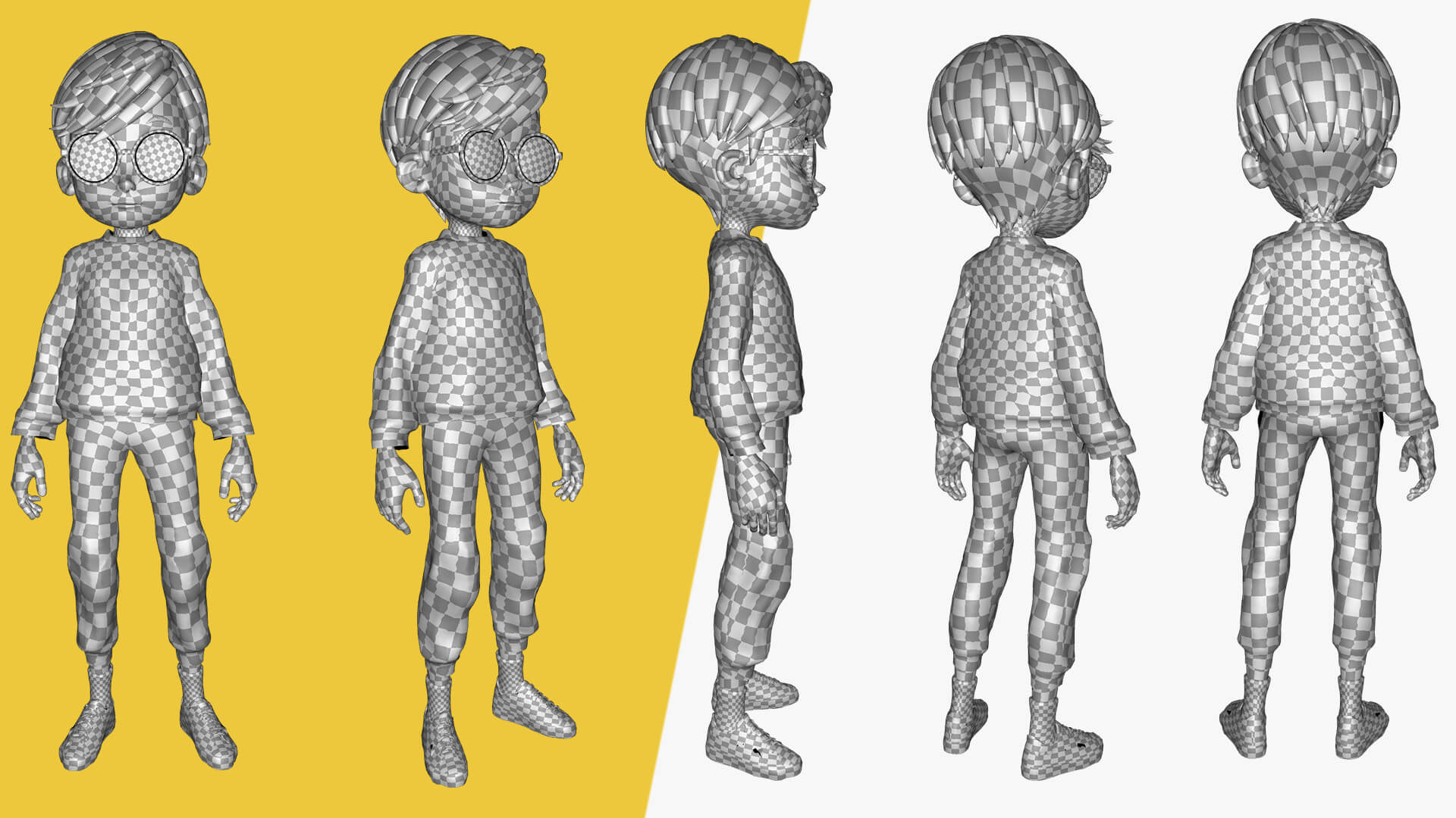 Brother Cartoon Man Rigged 3D Model Real Time Male by Elegant Mesh 3D