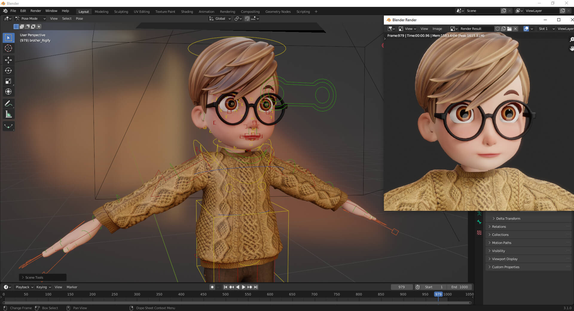 Cartoon Man Character - 3D Model by Elegant Mesh 3D