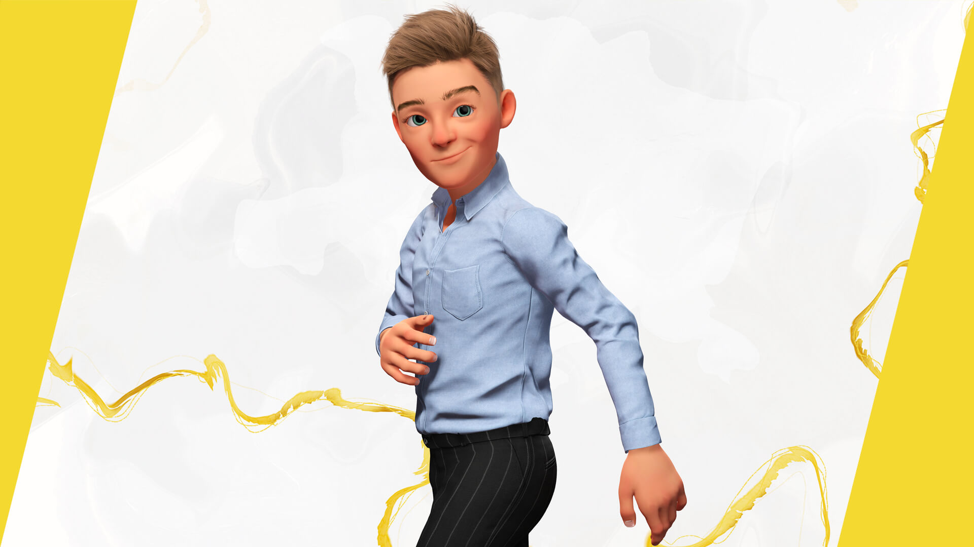 Brother Cartoon Character - 3D Model by Elegant Mesh 3D
