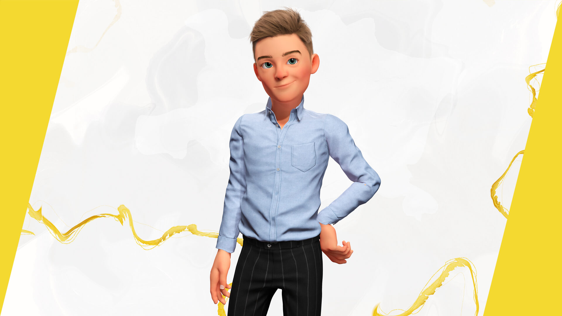 Brother Cartoon Character - 3D Model by Elegant Mesh 3D